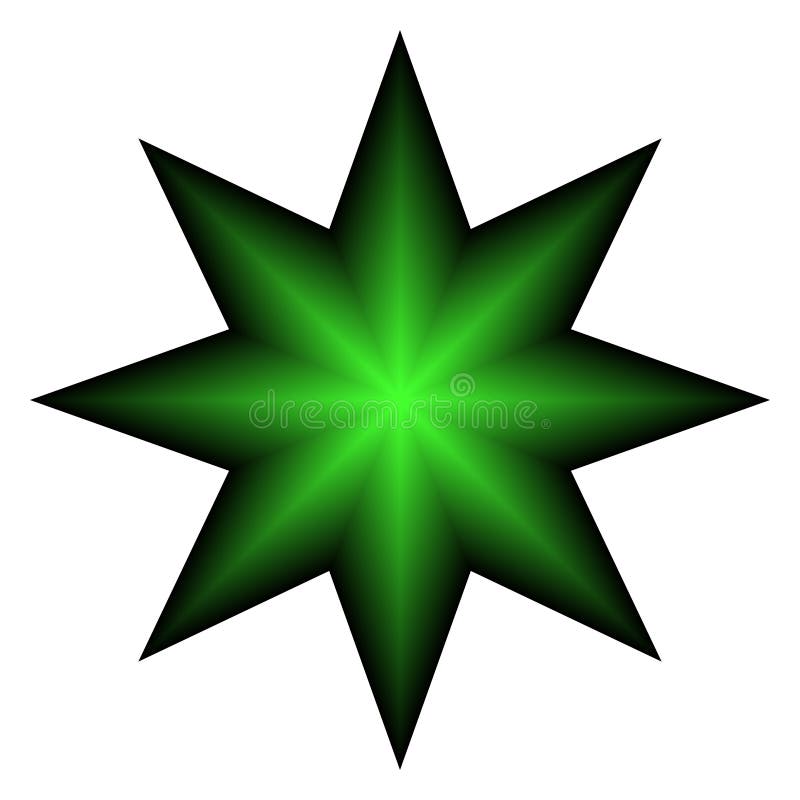 Abstract Star Shape Design Element. 3D Illusion Stock Vector ...