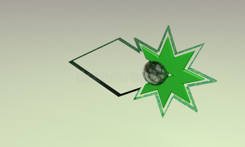 Abstract Star and Sphere 3d Render Stock Illustration - Illustration of ...