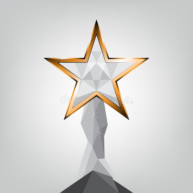 Abstract Star Trophy Design Stock Vector - Illustration of object ...