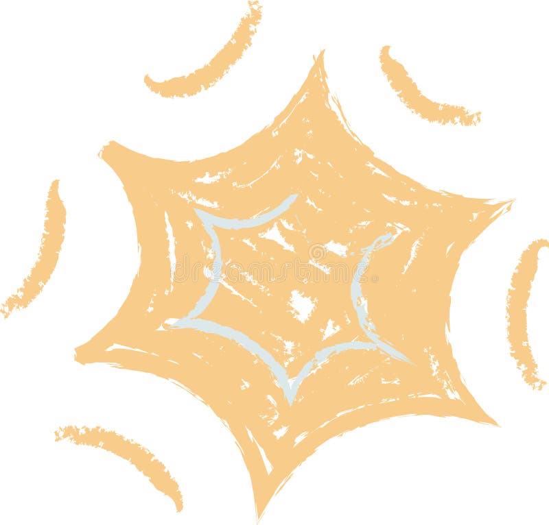 Abstract Starburst with Brush Strokes Stock Vector - Illustration of ...