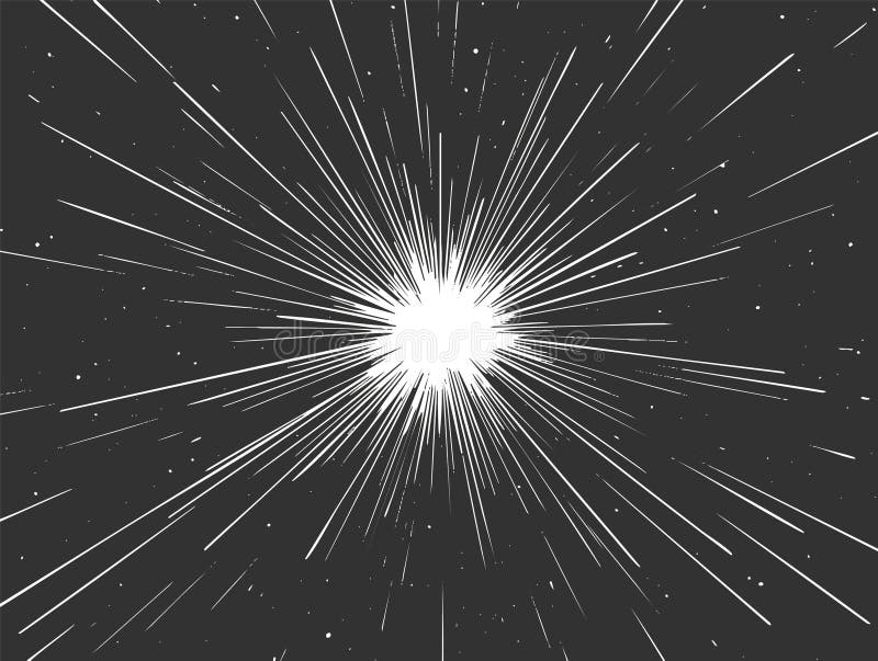 Abstract Starburst Explosion Illustration with Dynamic Light Rays ...