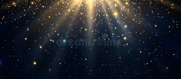 Abstract Starry Background with Glowing Particles Stock Illustration ...