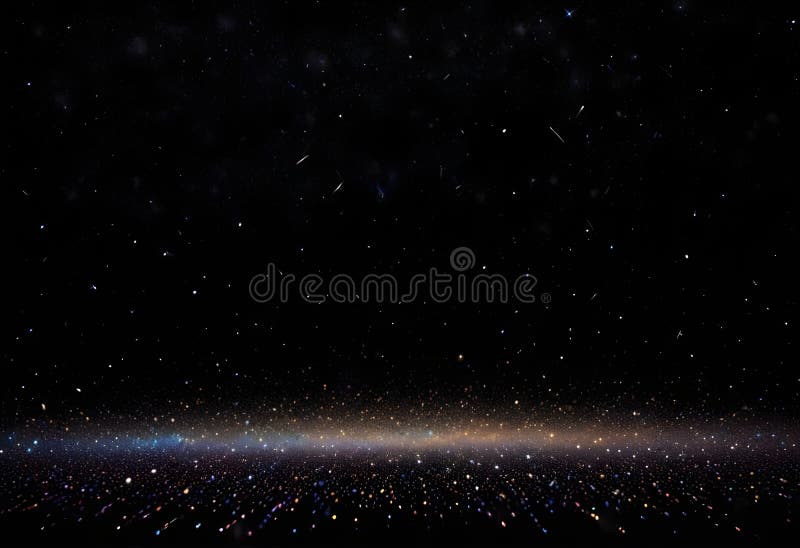 Abstract, Starry Night Sky with a Swirling Galaxy of Light, Creating a ...