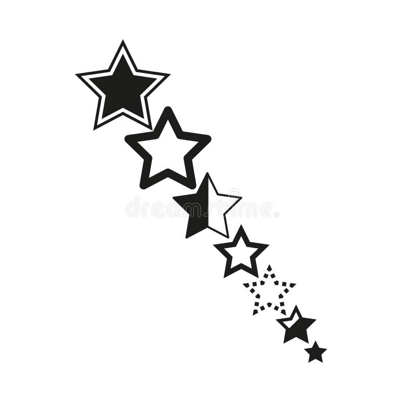 Abstract Stars Different Size Icon for Concept Design. Vector ...