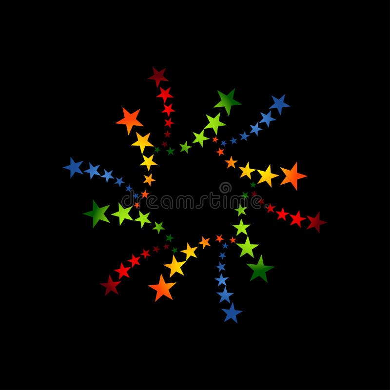 Abstract stars icon stock vector. Illustration of black - 120450434