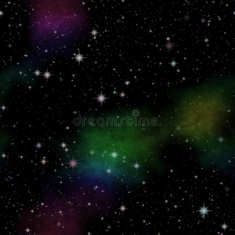 Abstract Stars Nebula Generated Texture Stock Illustration ...