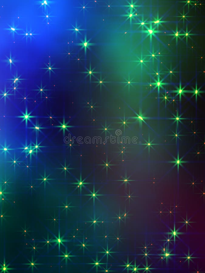 Abstract Stars in the Night Sky with Colorful Clouds. Stock ...