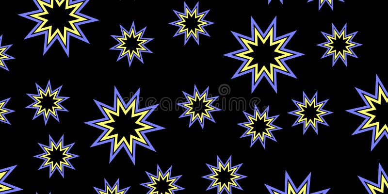 Abstract Stars Pattern on Backdrop. Geometric Forms Background. Modern ...