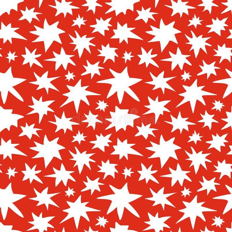 Abstract Stars Seamless Pattern Doodle Texture Stock Vector ...
