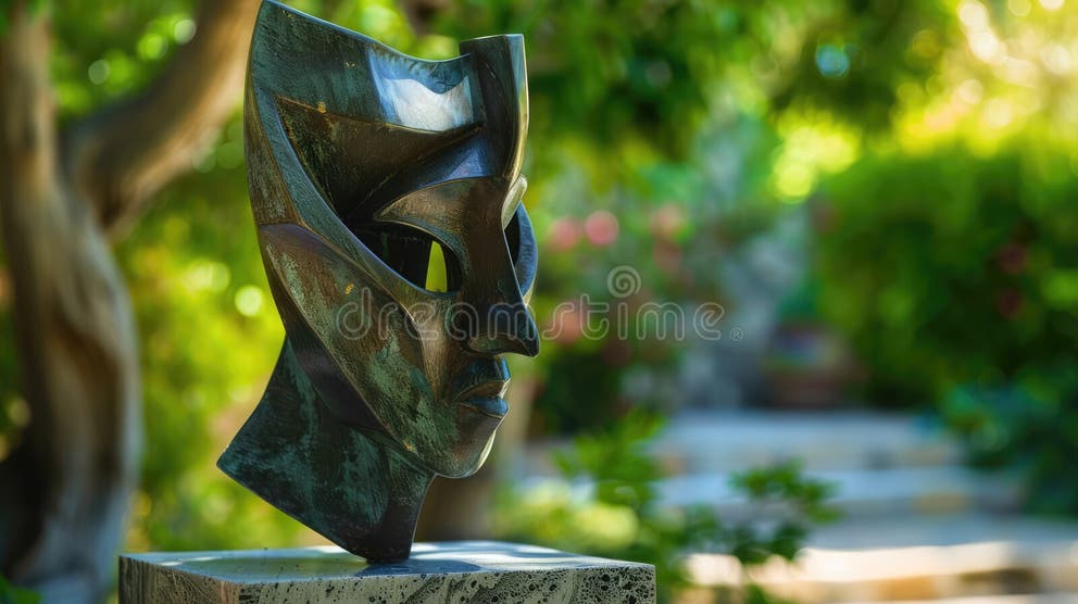 An Abstract Statue Created by a Modern Sculptor Stock Image - Image of ...