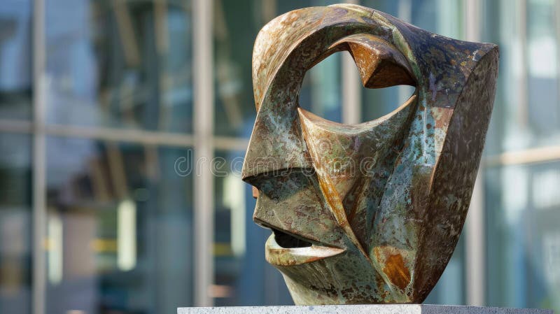 An Abstract Statue Created by a Modern Sculptor Stock Image - Image of ...