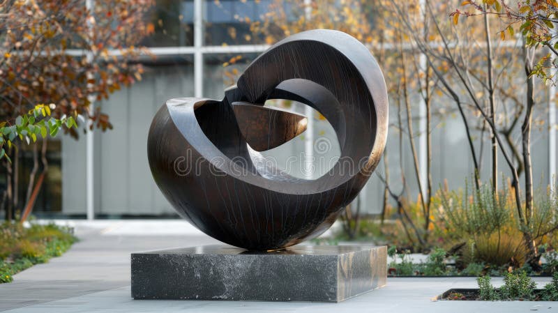 An Abstract Statue Created by a Modern Sculptor Stock Photo - Image of ...