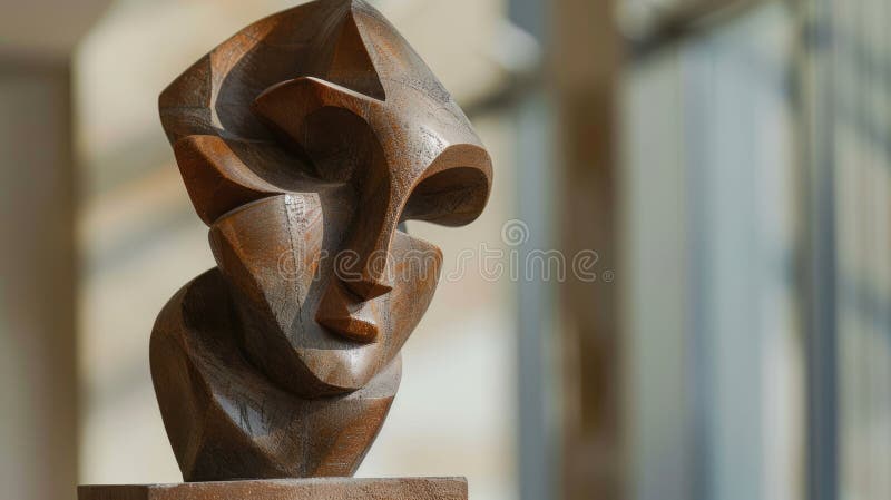 An Abstract Statue Created by a Modern Sculptor Stock Photo - Image of ...