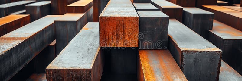Abstract Steel Blocks Geometric Shapes, Metallic Textures, and CNC ...