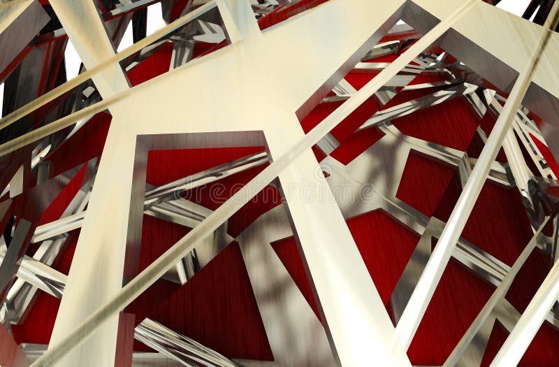 Abstract Steel Construction Background Stock Illustration ...