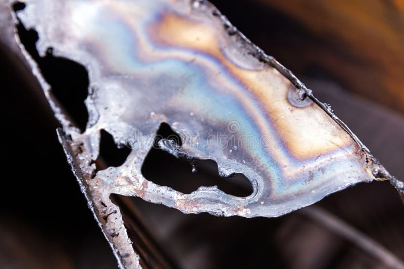 Abstract Steel Object with Tempering Colors Pattern Stock Image - Image ...