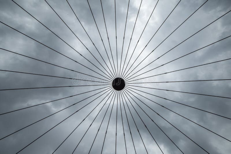 Abstract Steel Structure with Lines and a Dot Stock Photo - Image of ...
