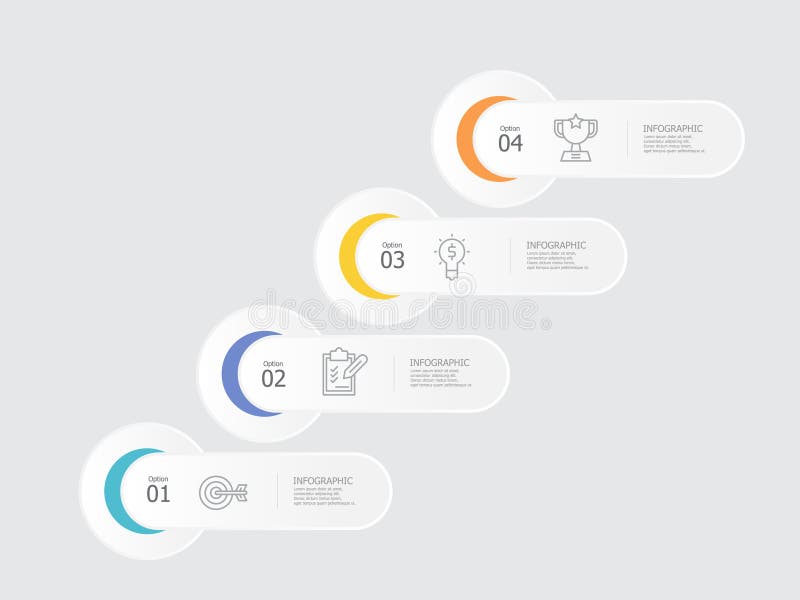 Abstract Steps Growth Infographic Background Stock Vector ...