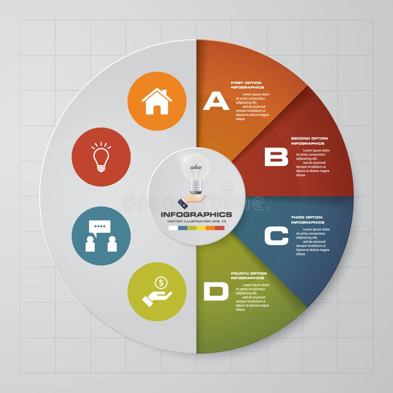 4 Steps Modern Pie Chart Infographics Elements Stock Illustrations – 16 4 Steps Modern Pie Chart ...