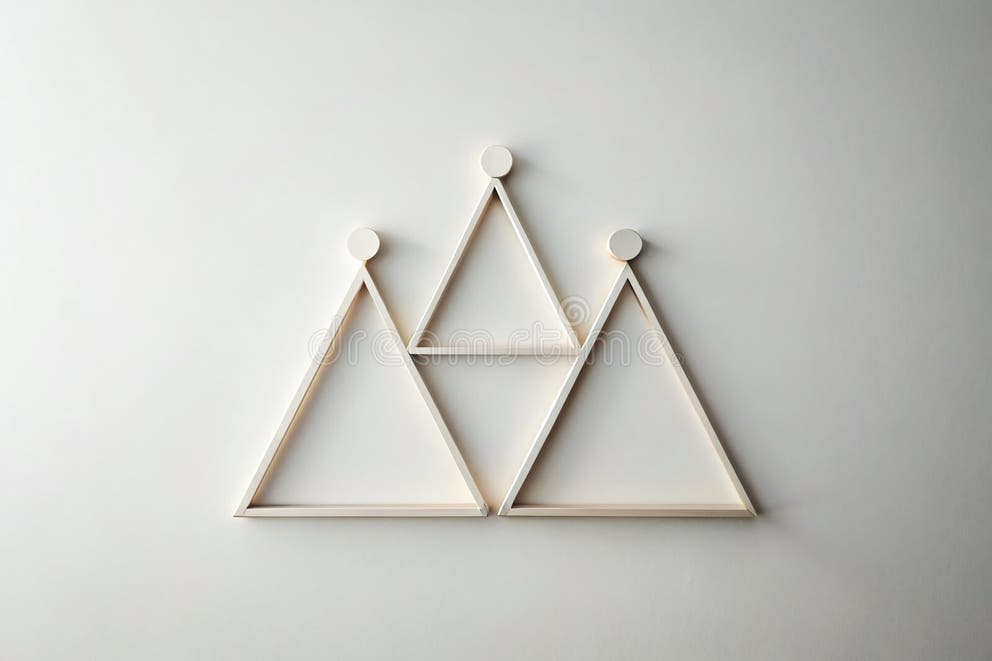 Abstract Stick Figure Triangle Exploring Unity Connection and ...