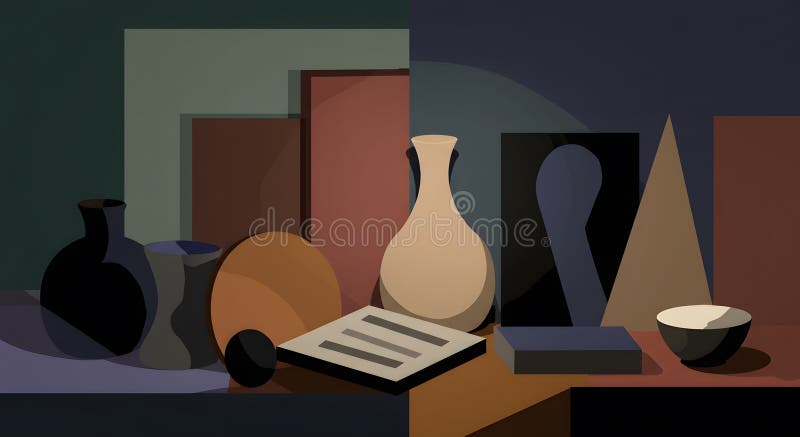 Abstract Still Life Composition Stock Image - Image of geometric ...