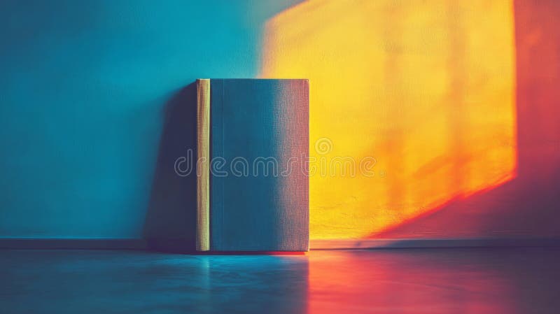 Abstract Still Life Display in Room with Color Gradient Wall and ...