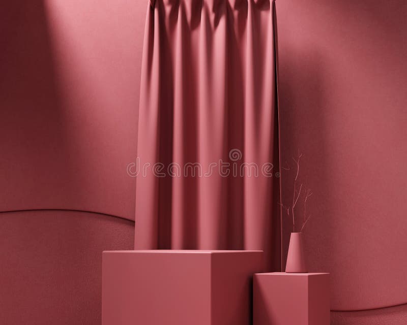 Abstract Still Life Elegance Round Podium Platform Product Showcase ...