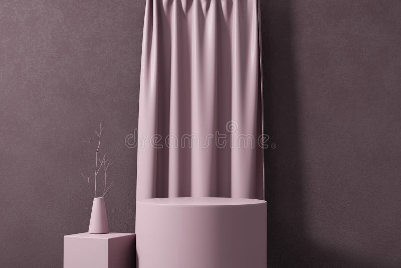 Abstract Still Life Elegance Round Podium Platform Product Showcase ...