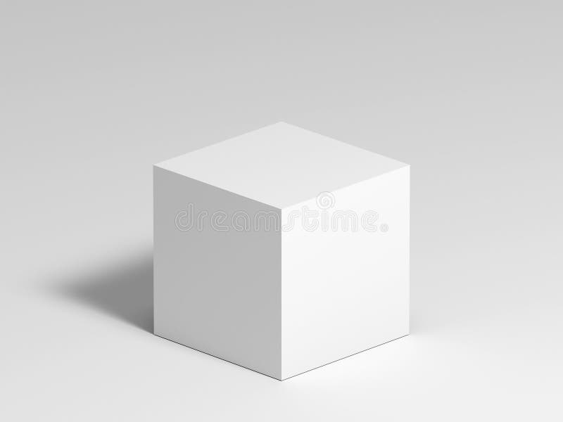 Abstract Still Life Installation, White Cube is in Empty Studio. 3d ...