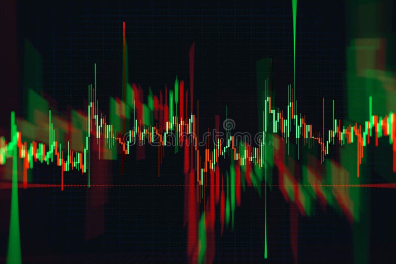 Abstract Stock Market Chart with Multicolored Candlestick Patterns and ...