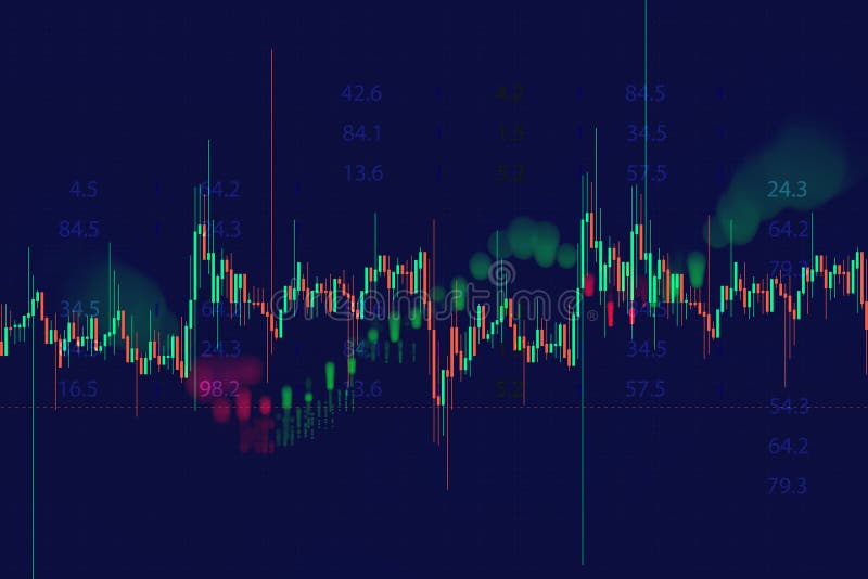Abstract Stock Market Chart with Multicolored Candlestick Patterns and ...