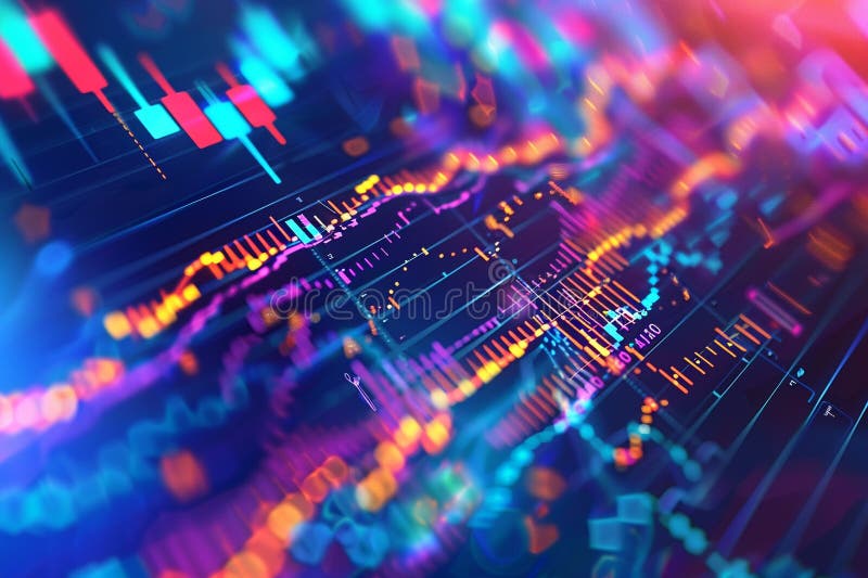 Abstract Stock Market Chart Visualization Stock Illustration ...