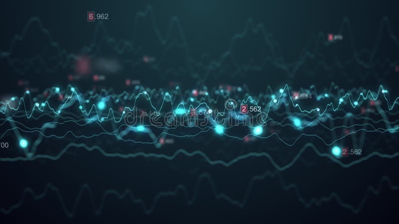 Abstract Stock Market Graph Dot Digital Technology Data Particle ...