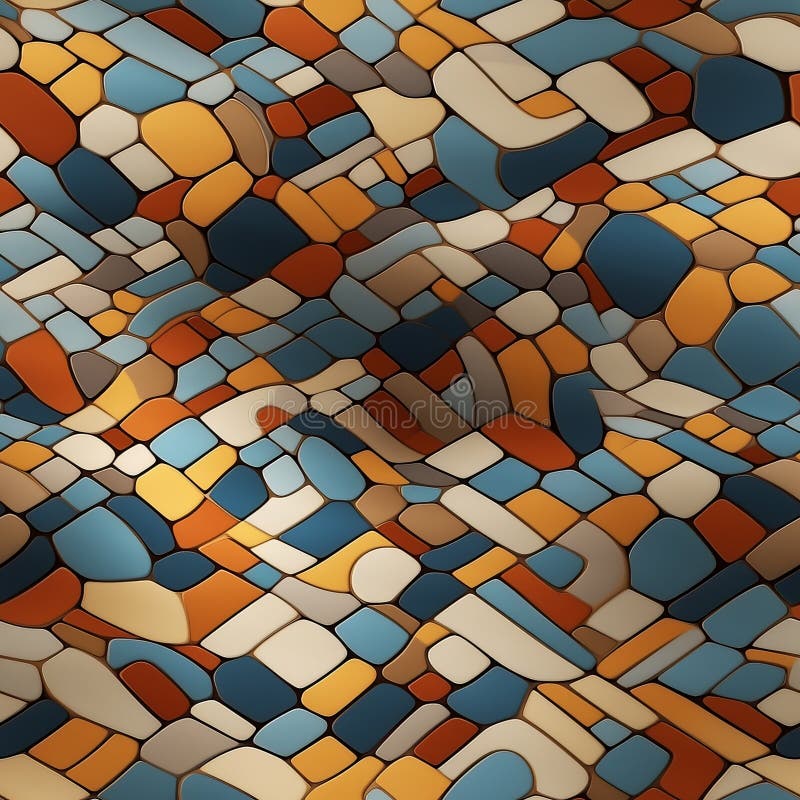 Abstract Stone and Brick Pattern: Modern, Mosaic-like Design Stock ...