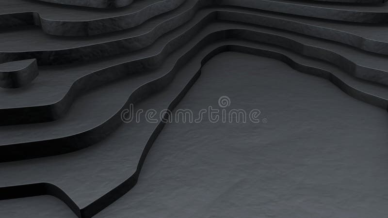 Abstract Stone 3d Topography Map Background. Stock Illustration ...