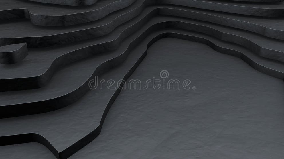 Abstract Stone 3d Topography Map Background. Stock Illustration ...