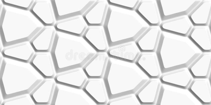 Abstract Stone 3D White Background. Seamless Pattern Stock Illustration ...