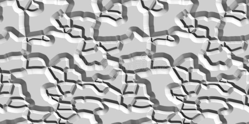 Abstract Stone 3D White Background. Seamless Pattern Stock Illustration ...