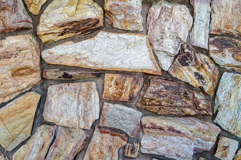 Abstract Stone Design on the Exterior Wall of a Building Stock Image ...