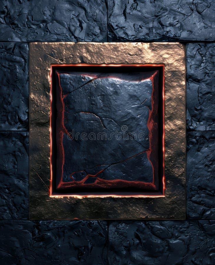 Abstract Stone and Metal Frame Artwork Stock Illustration ...