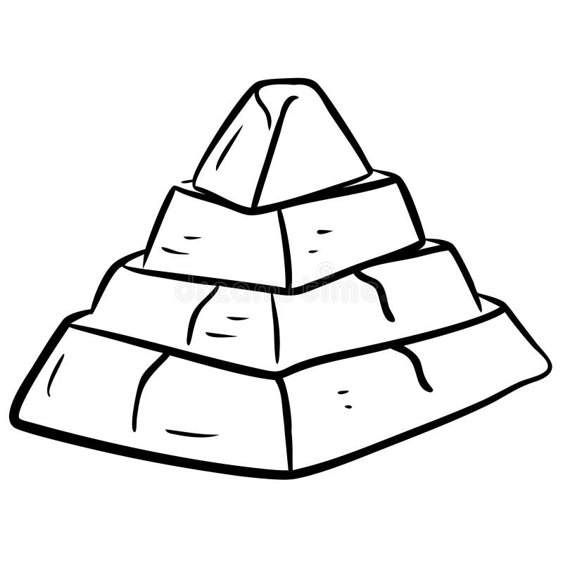 Abstract Stone Pyramid Illustration Symbolizing Strength Stability and ...