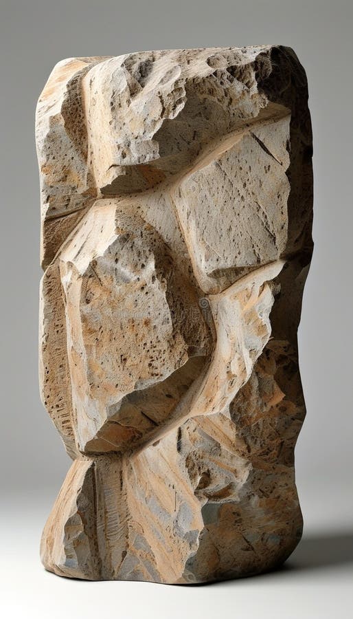 Abstract Stone Sculpture Showcasing Natural Textures and Shapes Stock ...
