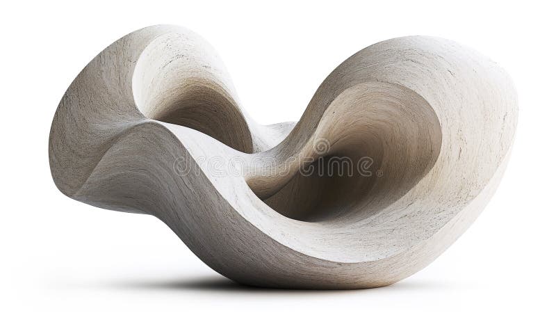 Abstract Stone Sculpture with Smooth Curves and Elegant Design. Ai ...