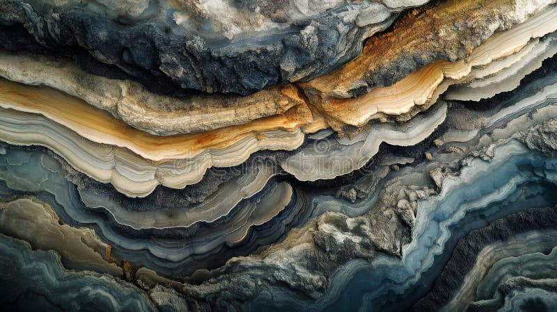 Abstract Stone Texture with Layered Blue Gray and Beige Tones Stock ...