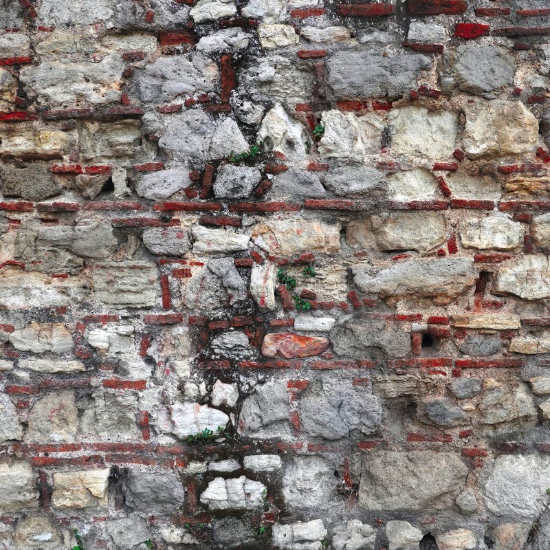 Abstract Stone Wall Pattern. Brickwork Urban Frame Texture. Damaged ...