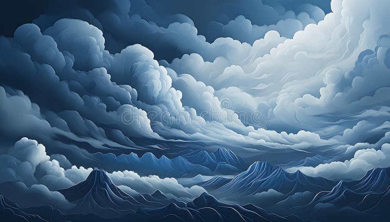 Abstract Art Storm Colorful Background Illustration Stock Illustration ...