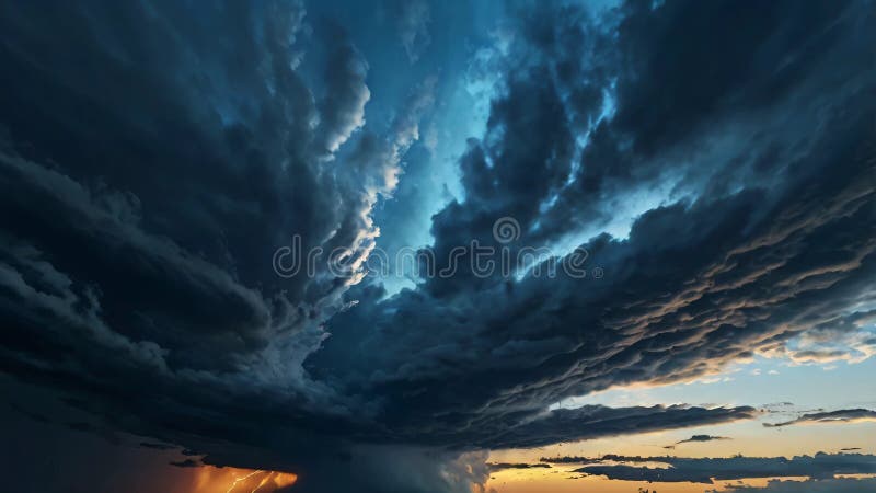 An Abstract Stormy Sky with Gradients of Charcoal Gray and Electric ...