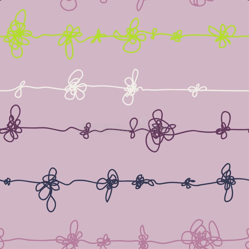 Abstract Strands with Knots. Seamless Pattern Stock Vector ...