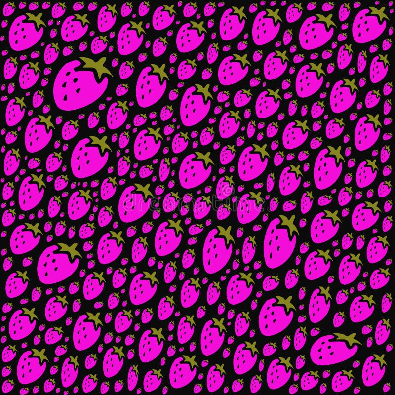 Abstract and Contemporary Digital Art Strawberry Design Stock ...