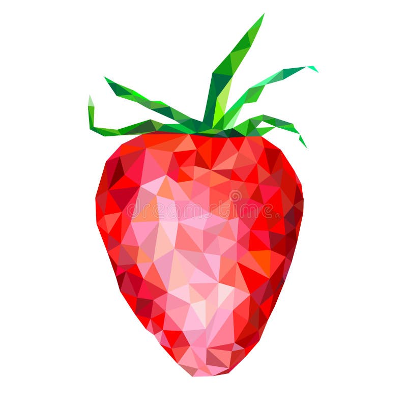 Abstract Strawberry, Triangles Isolated on White Background Stock ...
